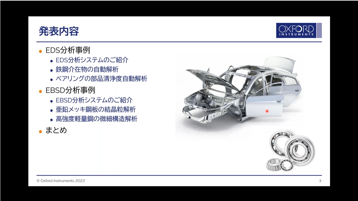 オートモーティブ分野におけるEDS/EBSD分析事例 - Nanoanalysis - オックスフォード・インストゥルメンツ